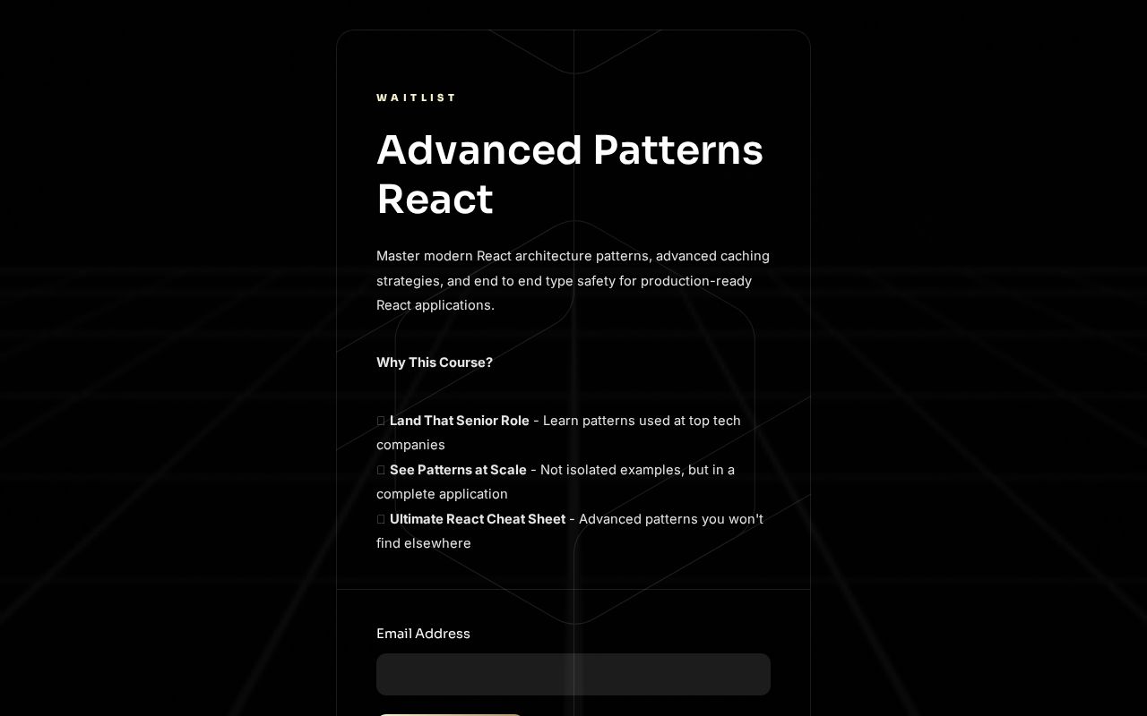 Advanced Patterns React Waitlist